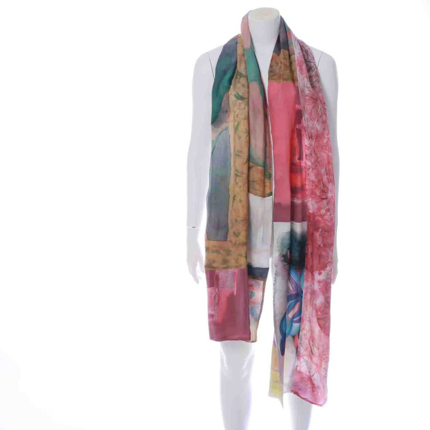 'one piece only' multicoloured silk scarf 2 | Showroom 41 - Vintage ...