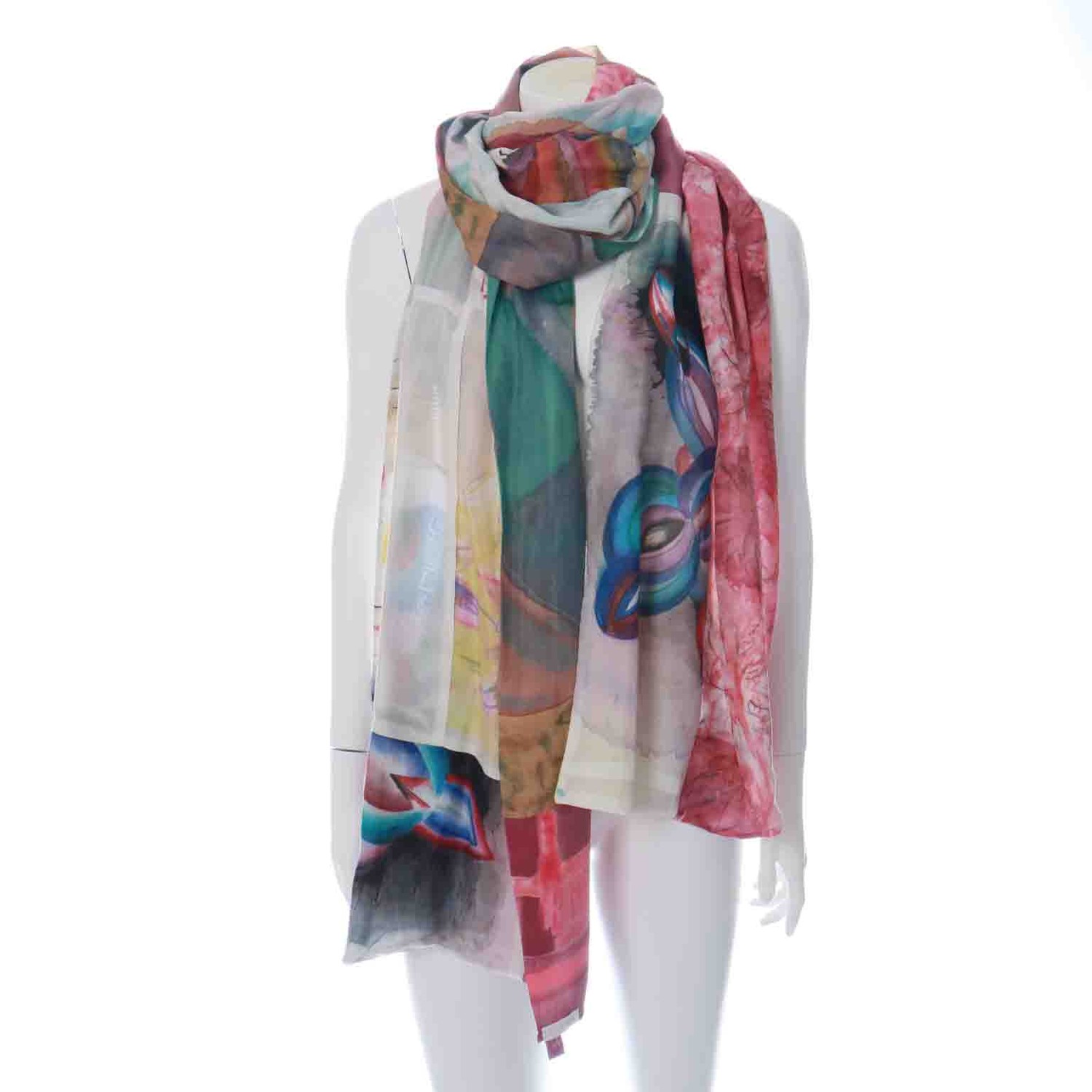 'one piece only' multicoloured silk scarf 2 | Showroom 41 - Vintage ...