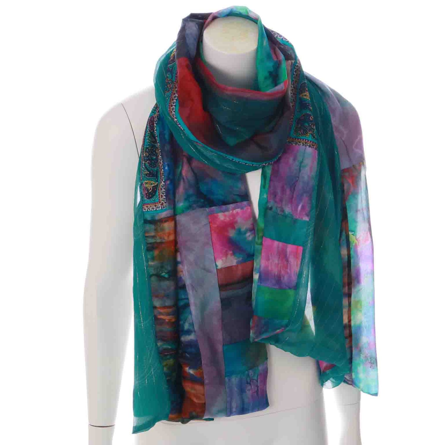 'one piece only' multicoloured silk scarf 3 | Showroom 41 - Vintage ...